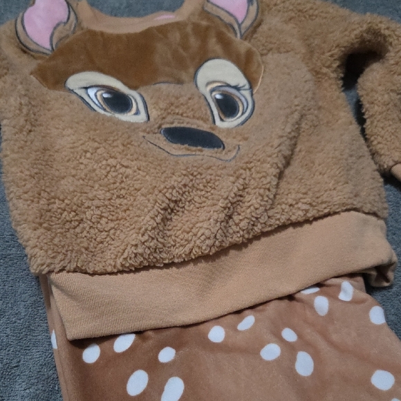 Disney | Pajamas | Disney Brown And Pink Bambi Kids Pajama Set | Poshmark